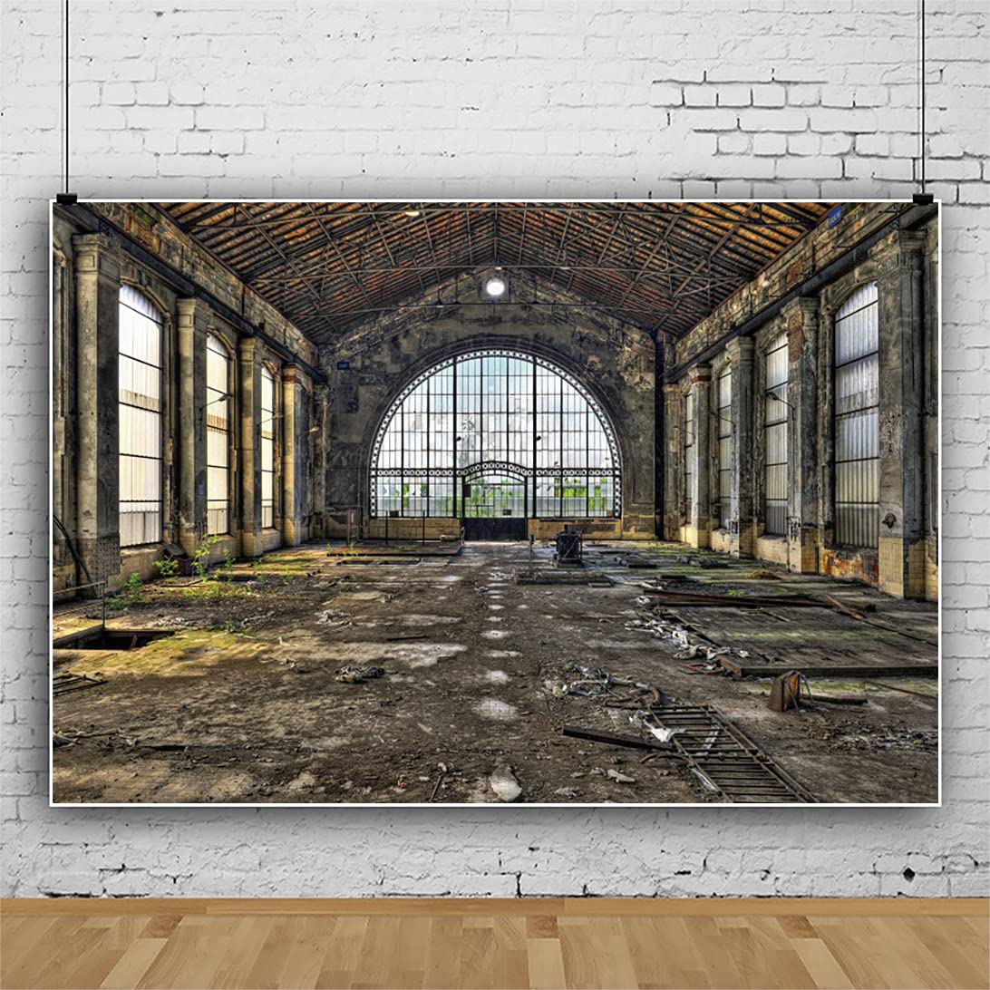Buy Laeacco 10x8FT Abandoned Factory Mobile Game Themed Party Backdrop ...