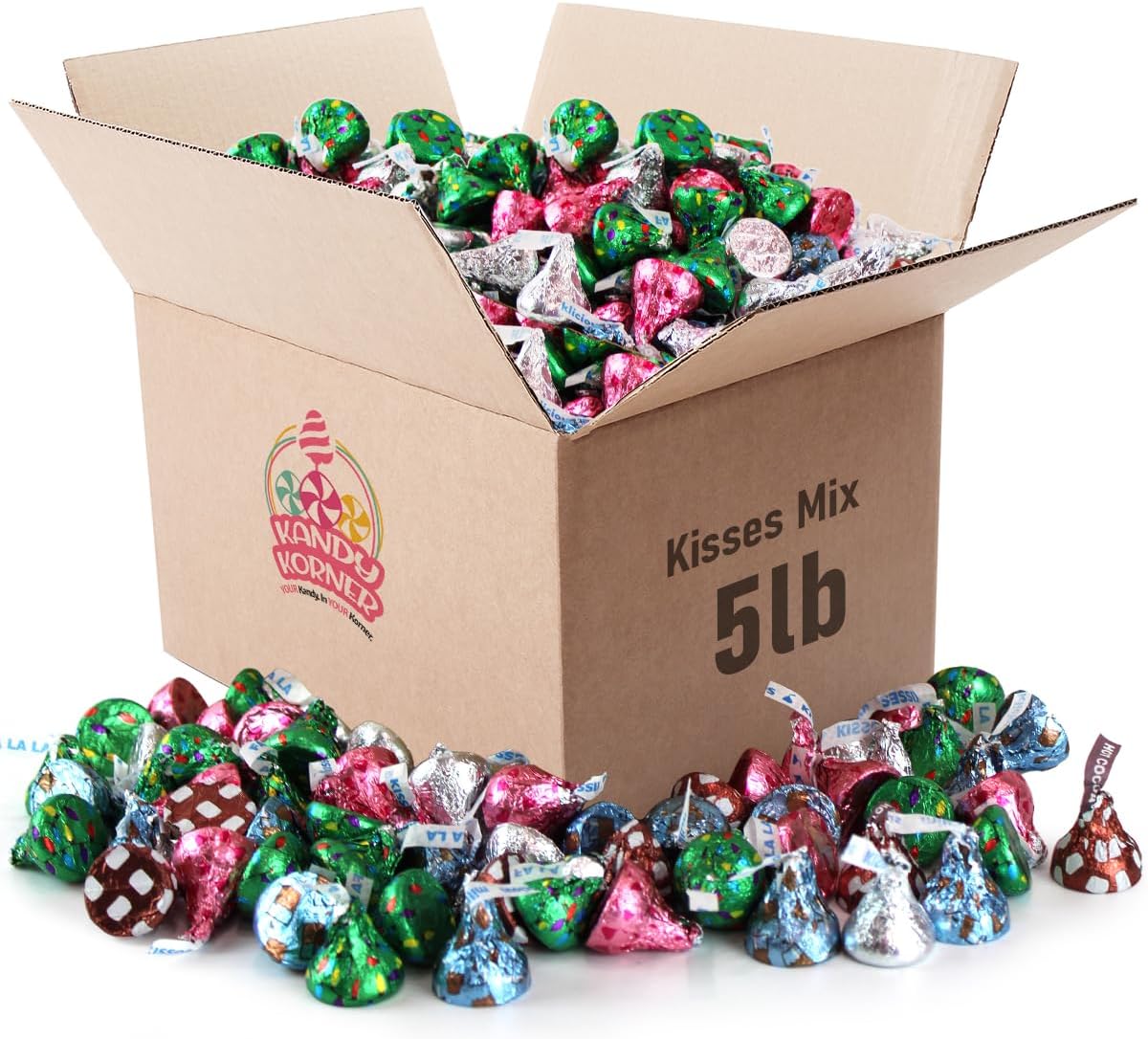Amazon.com: Hershey Kisses Easter - 2lb Bulk Milk Chocolate Easter Kisses Candy - Individually ...