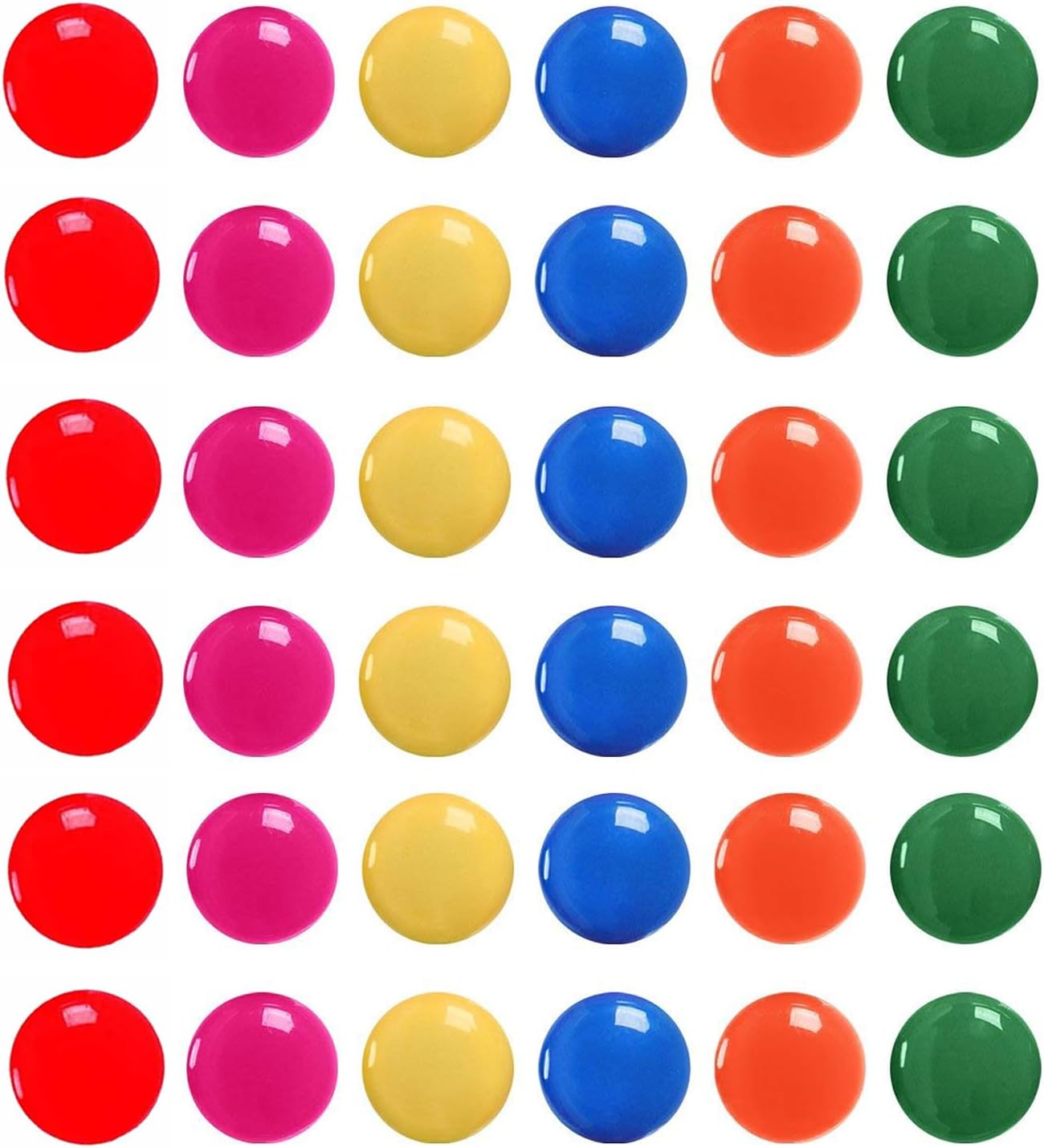 50pcs Colorful Locker Magnets - Round Magnets for Whiteboard, Fridge ...