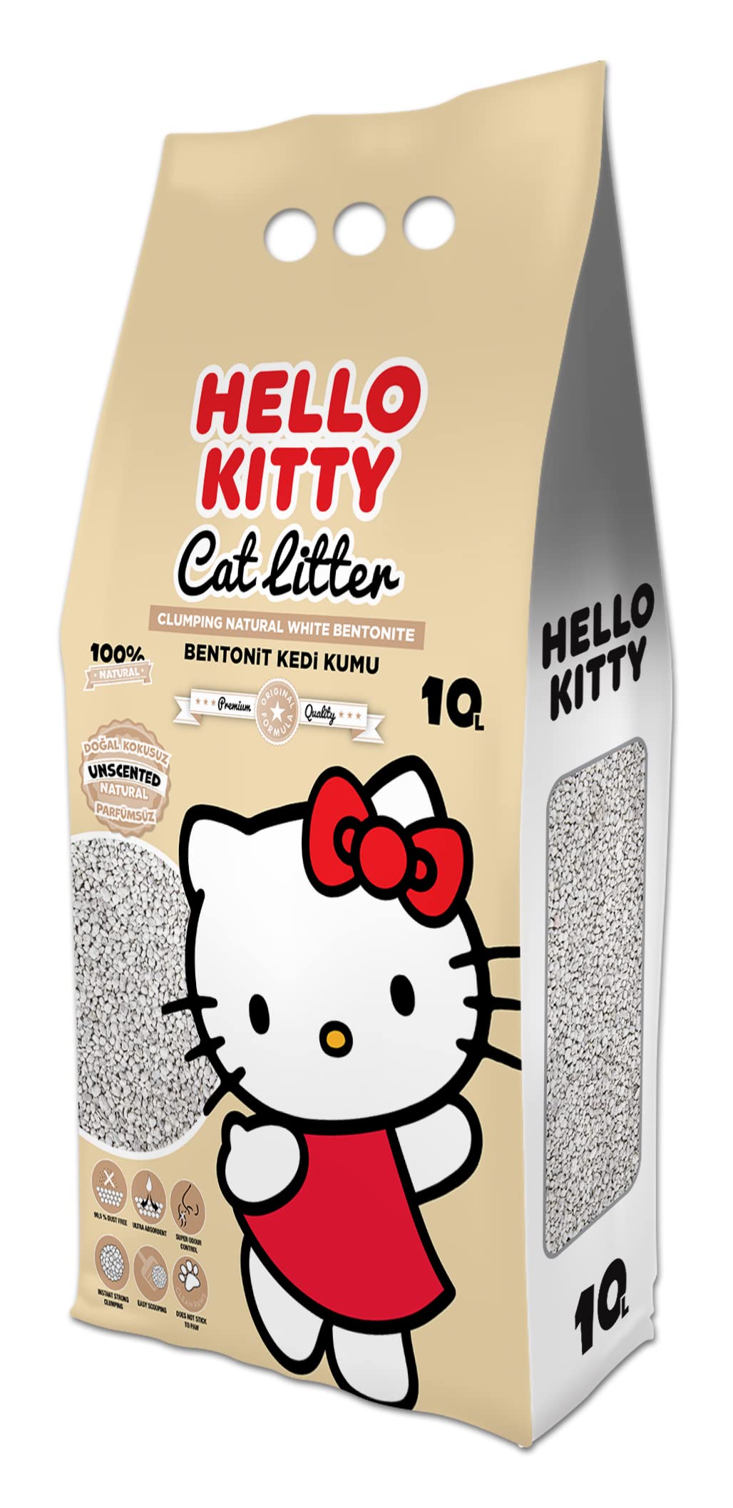 Hello Kitty Bentonite Natural Cat Litter (10L (Pack of 1 x 8.67 kg ...