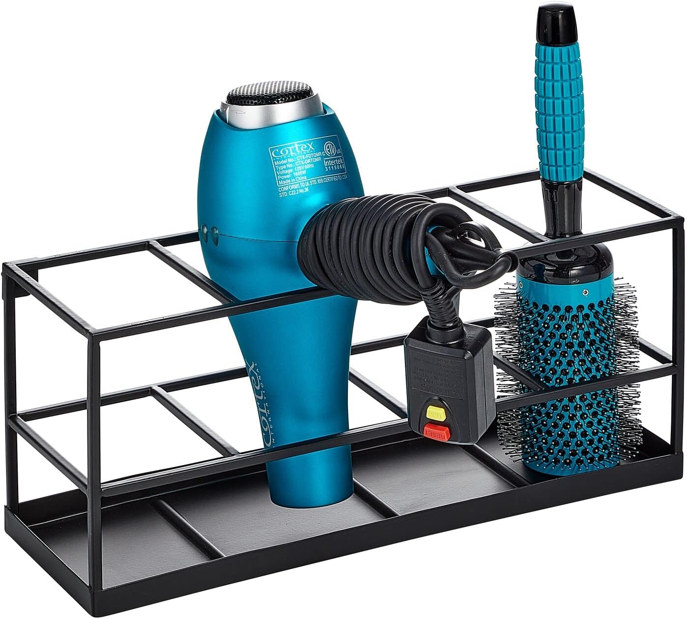 Amazon.com: mDesign Steel Bathroom Wall Mounted Hair Tool Storage ...