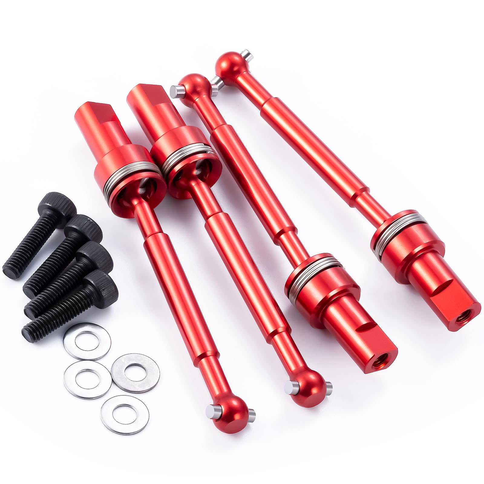Amazon.com: JGGZONE RC Aluminum Front Rear Driveshaft Assembly for Tra ...