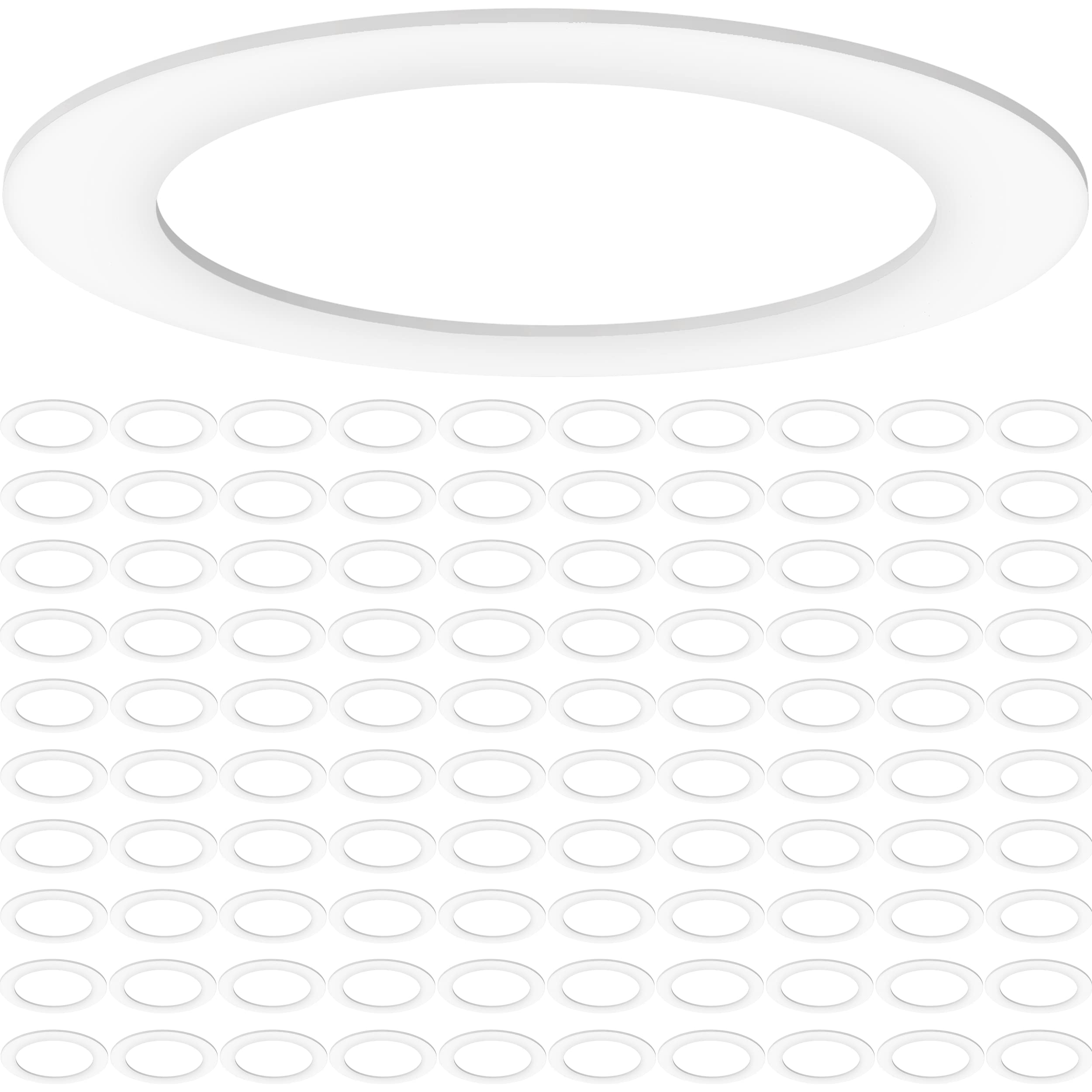 Sunco 100 Pack Goof Rings for 6 Inch Recessed Lights White Can Light ...