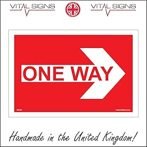 CS150 One Way Traffic Right Arrow SIGN Pedestrian people road pavement ...