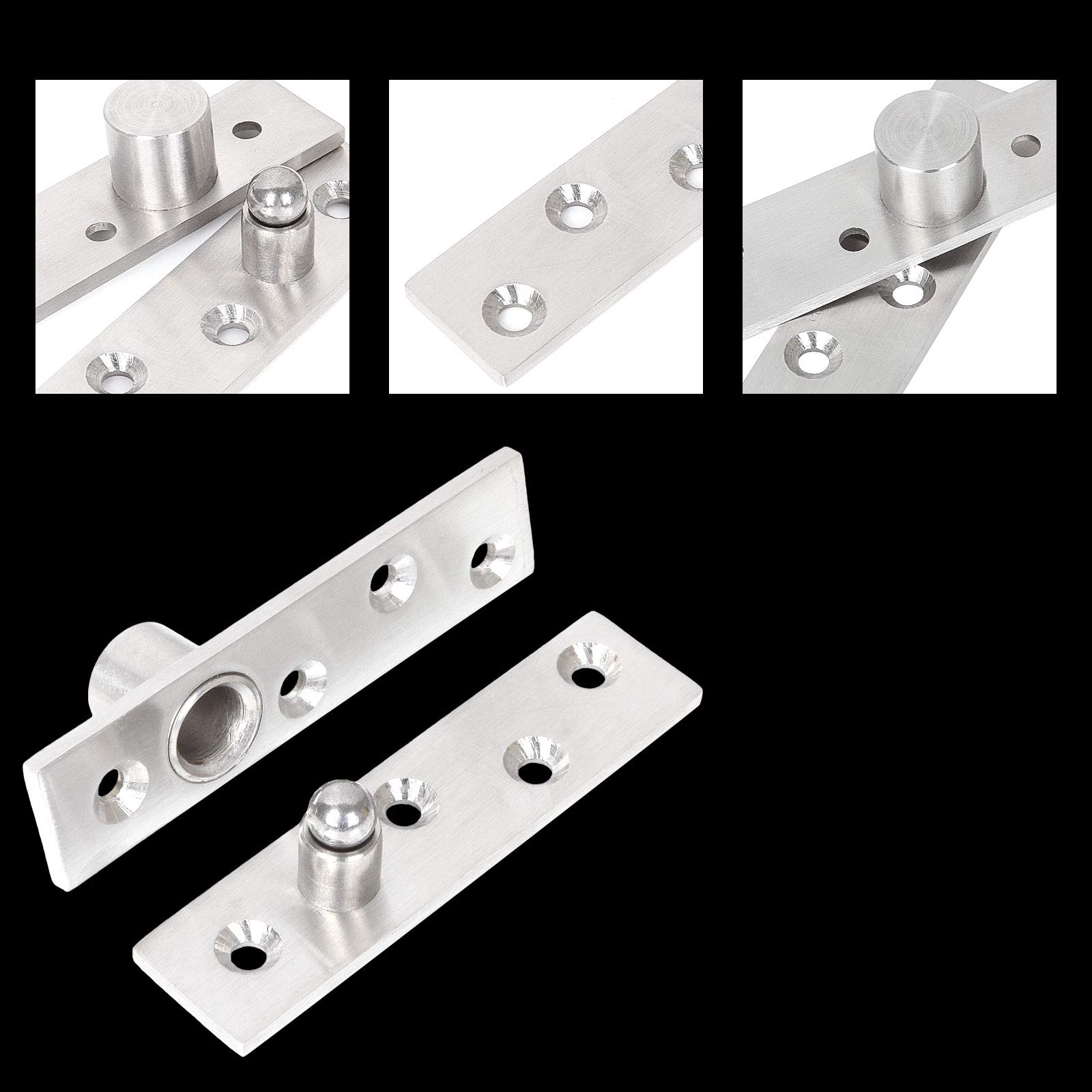 Buy 6 Sets Hidden Door Hinges, 360 Degree Rotation Offset-Axes Door ...