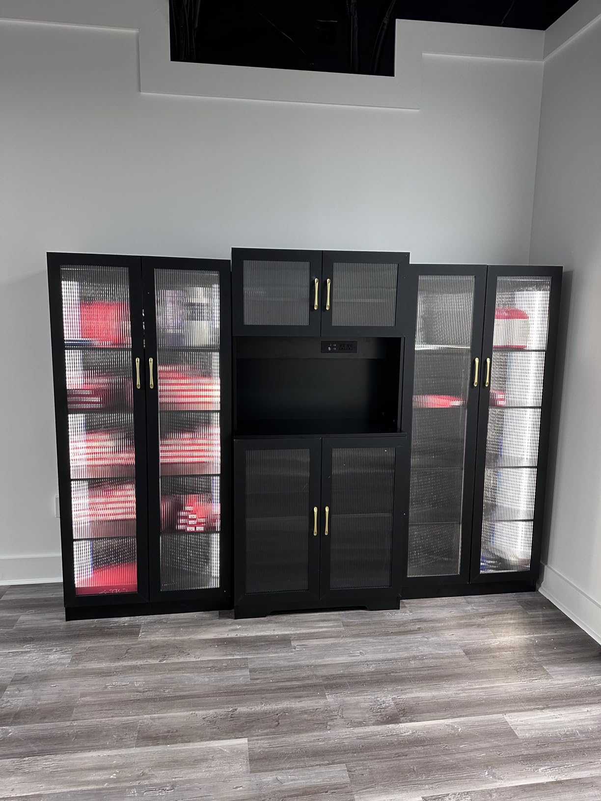 $38/mo - Finance LVSOMT 65" Display Cabinet with LED Lights, Storage ...