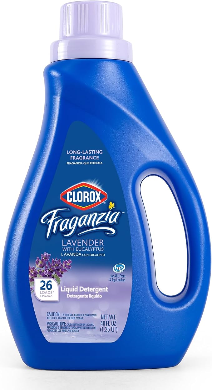 Amazon.com: Clorox Fraganzia Liquid Laundry Detergent, Lavender with ...