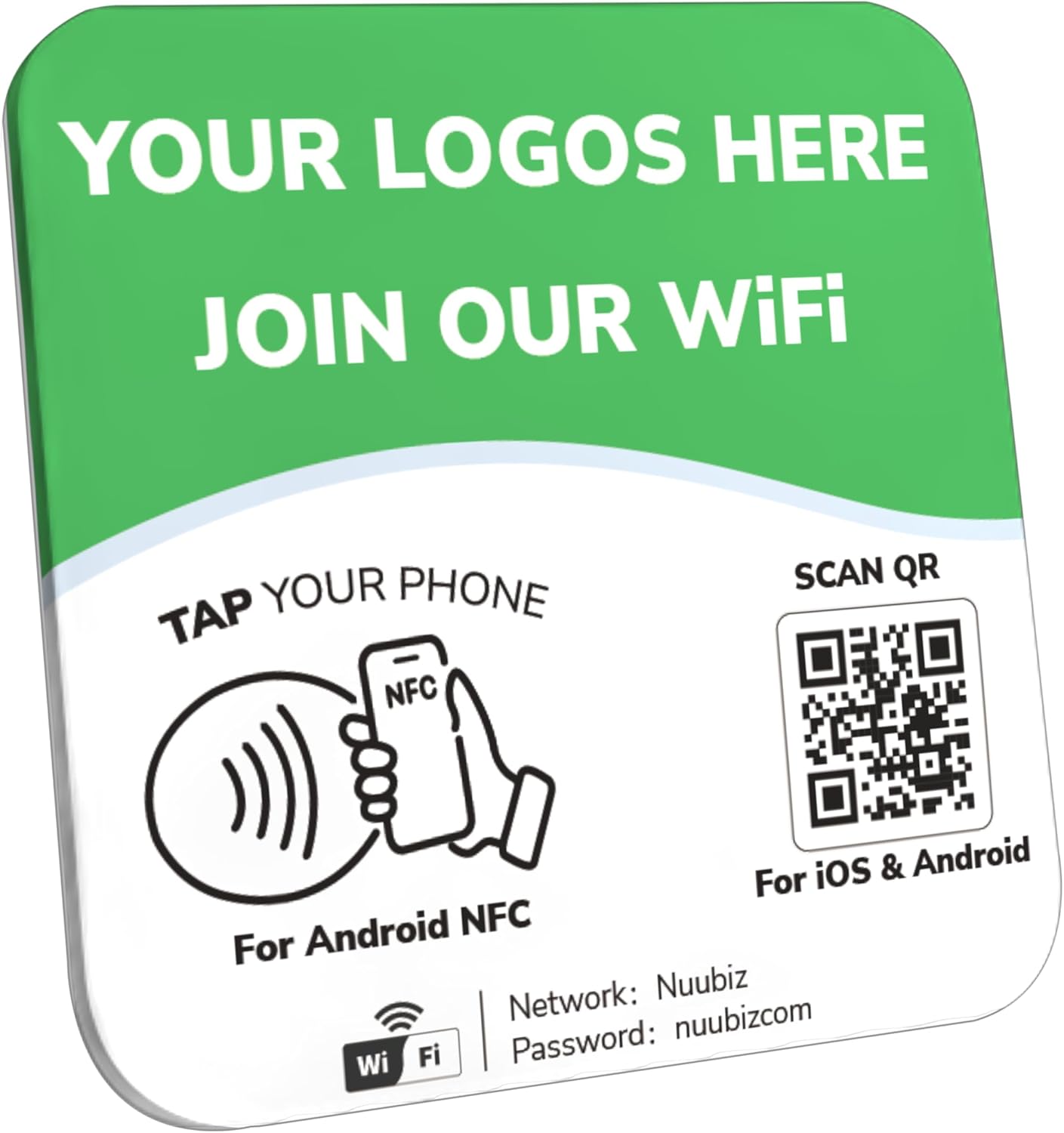 Amazon.com : WiFi QR Code Sign for Guests Plate with NFC Funtion (2 ...