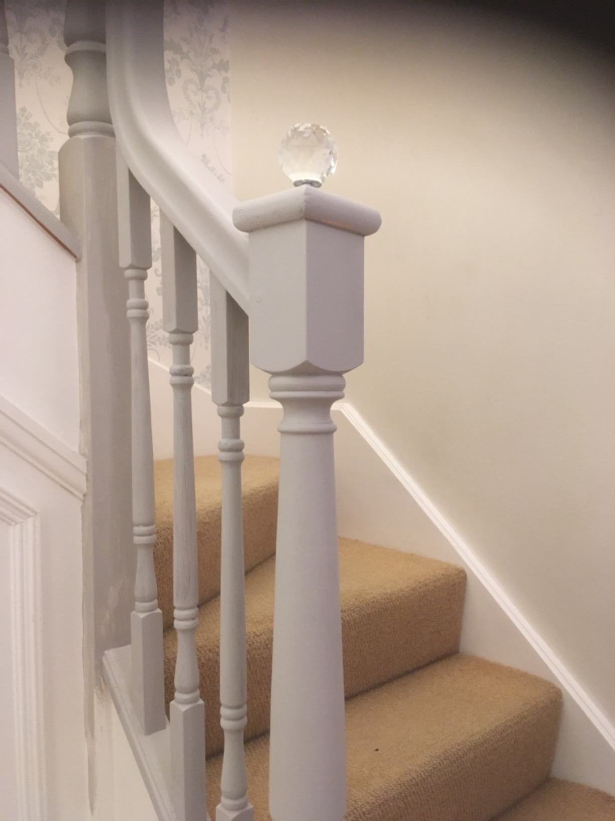 TEZ 60mm Solid Crystal Door Knob Handle Finial, Bed Finial, Stair Post ...