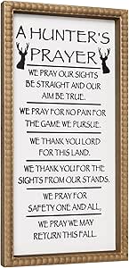 Amazon.com: Bechivie Hunters Prayer Sign, Wooden Hunting Wall Decor ...