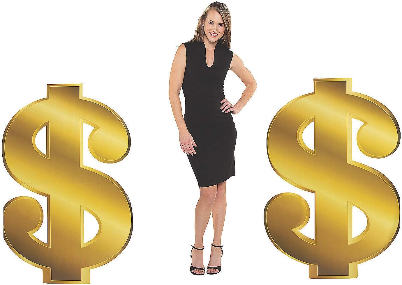 Amazon.com: Fun Express Dollar Sign Stand-Ups - Party Decor - 2 Pieces ...