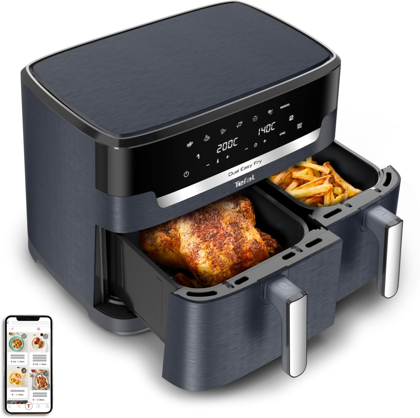 Amazon.de: Philips Steam Airfryer 5000 Series Dual Basket - Airfryer ...