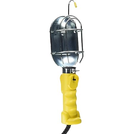 Bayco SL-425 Incandescent Work Light w/Metal Guard, Yellow - Portable ...