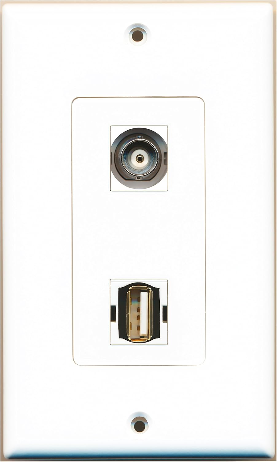 Amazon.com: RiteAV 1 Port USB A-A 1 Port BNC Type Wall Plate Oversized ...