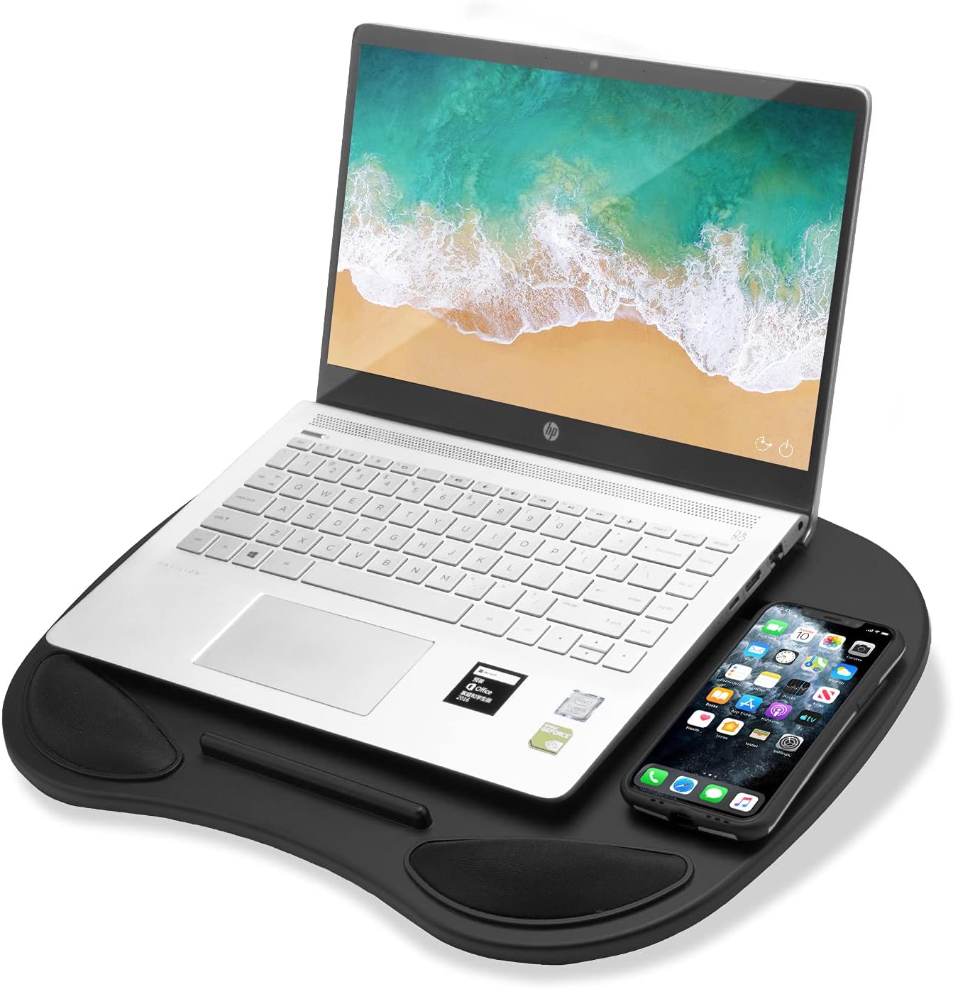 LAPGEAR Compact Lap Desk - Black - Fits up to 15 Inch Laptops - Style ...