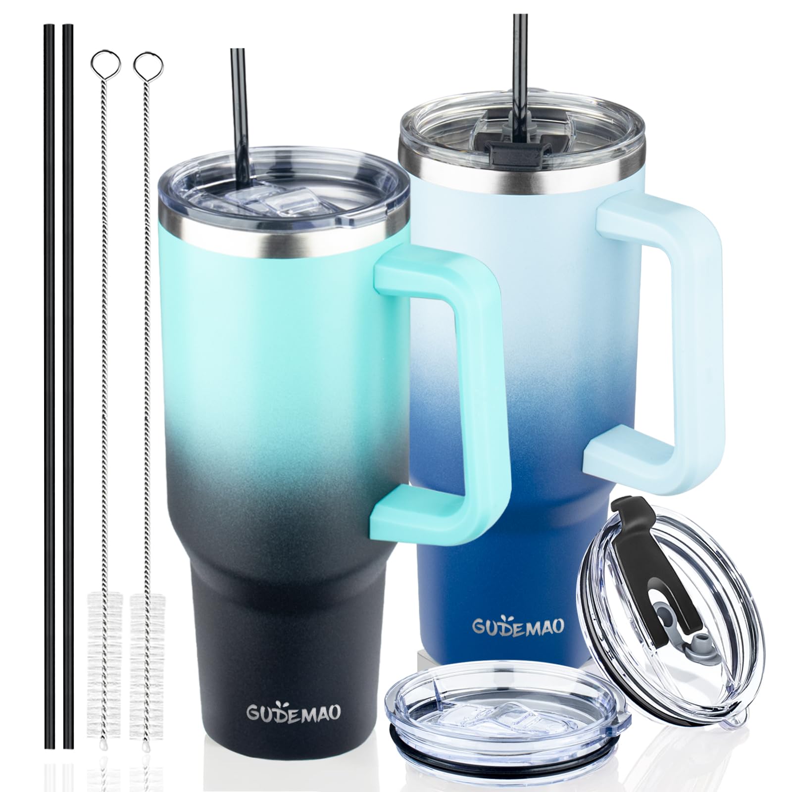 Amazon.com | GUDEMAO 40 oz Tumbler with Handle, Insulated Tumbler with ...