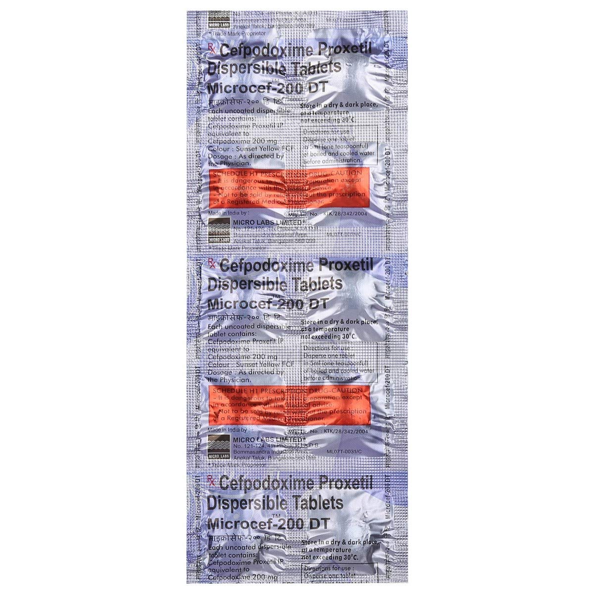 Microcef 200 DT - Strip of 10 Tablets : Amazon.in: Health & Personal Care