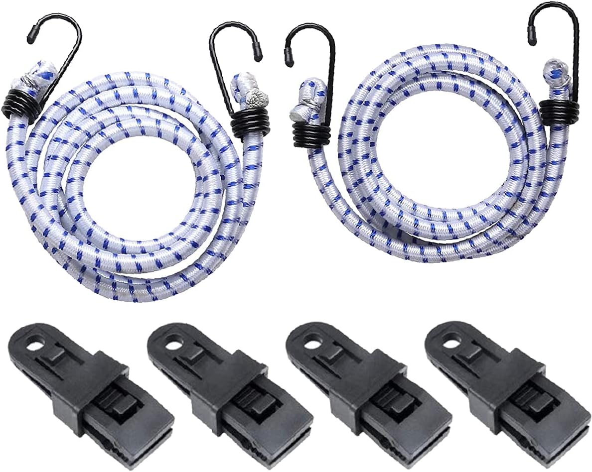 Hlogree 2PCS Car Cover Gust Straps Wind Protector,Bungee Cords Hook ...