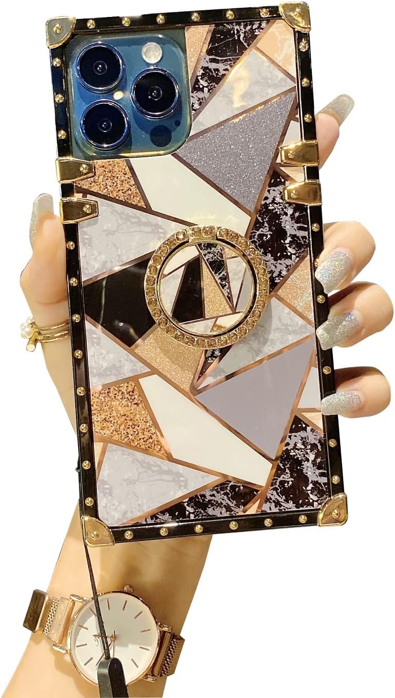 Amazon.com: YonMeet Rectangle Retro Blue Ray Phone Case for iPhone 13 ...