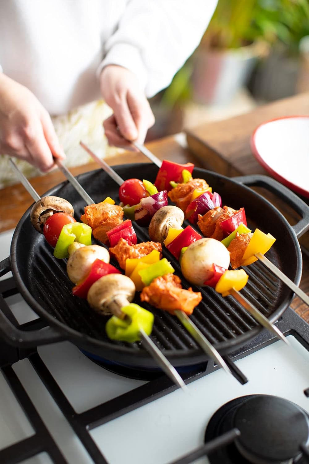 Amazon.com : Refikadan Stainless Steel Triangle Kebab Skewers, High ...