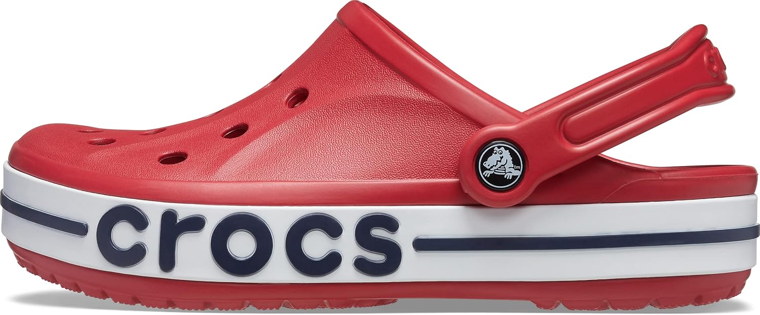 Crocs Unisex-Adult Bayaband Clogs, Pepper/Navy, 15 Women/13 Men ...