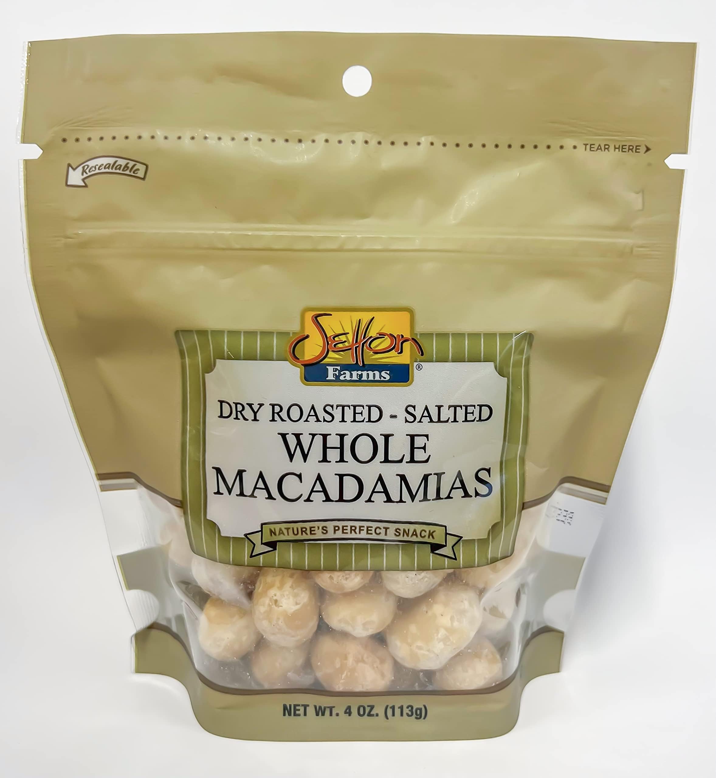 Amazon.com : Macadamia Nuts Dry Roasted Salted | Whole | Non-GMO | 4 Oz ...