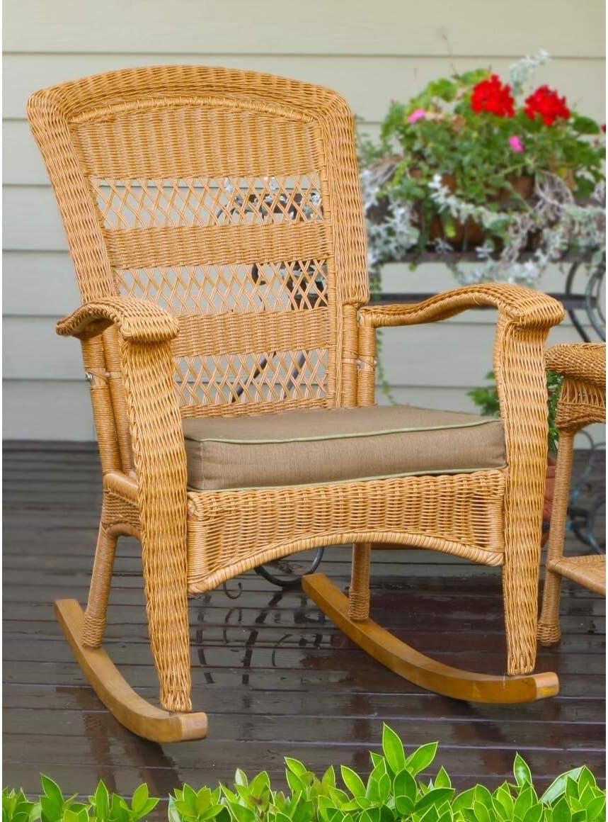 Amazon.com: Southwest Outdoor Rocking Chair Brown Natural Modern ...