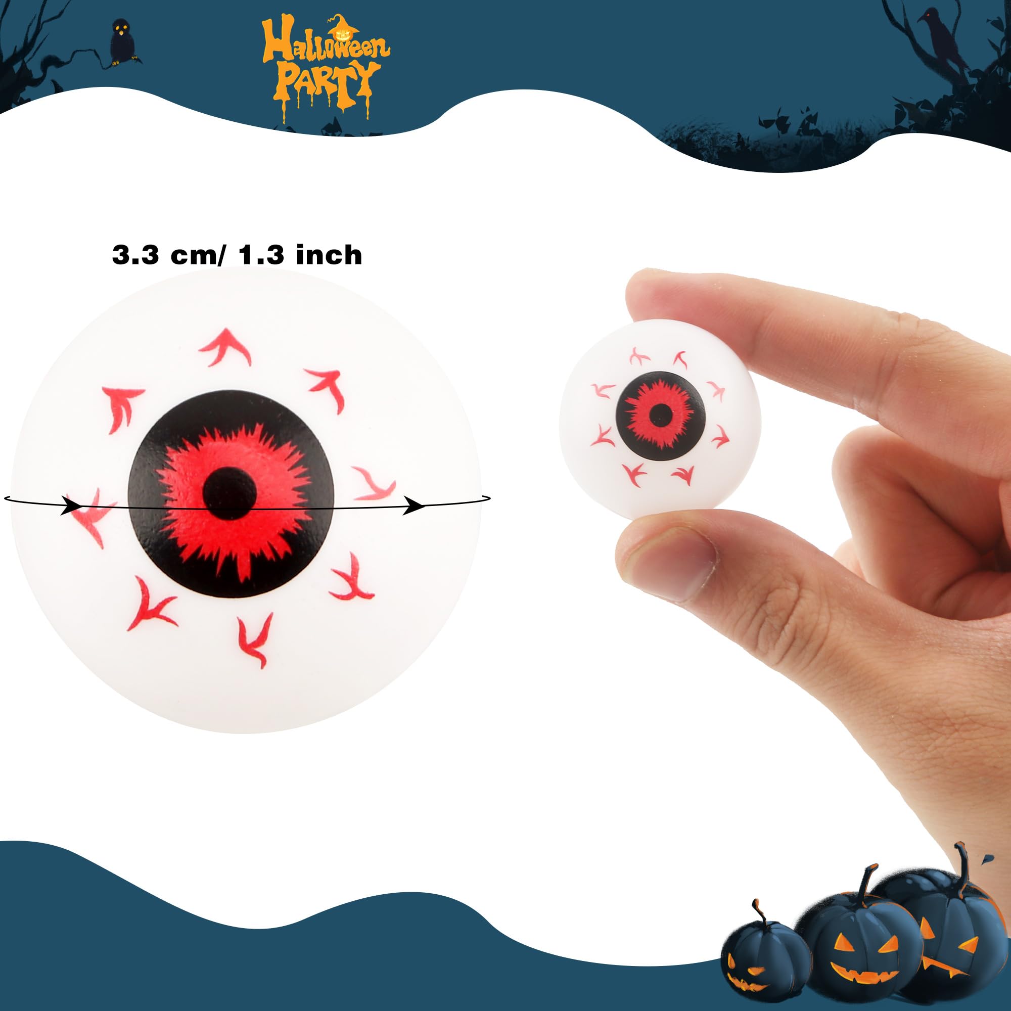 Snapklik.com : 60 Pieces Halloween Eyeballs Plastic Horror Fake Eyeball ...