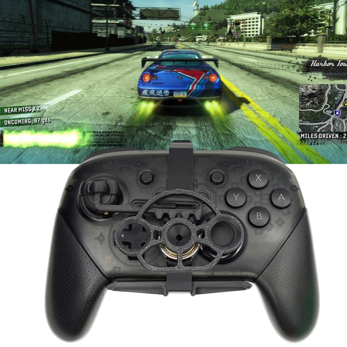 Amazon.com: Mini Steering Wheel for Switch Pro Controller, 3D Printing ...