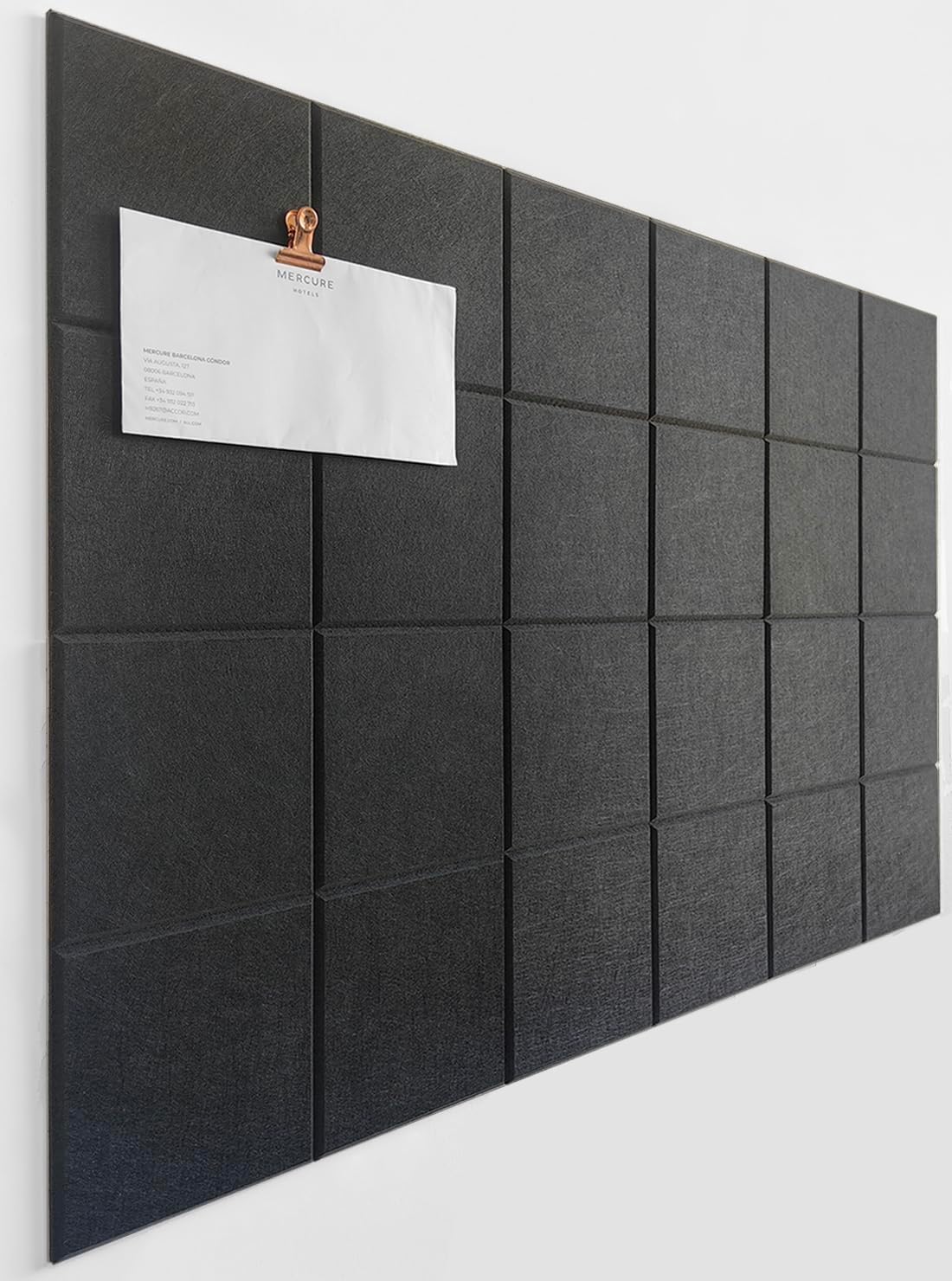 DECORETTA Cork Board Alternative - 6 Pack Felt Wall Tiles with Safe ...