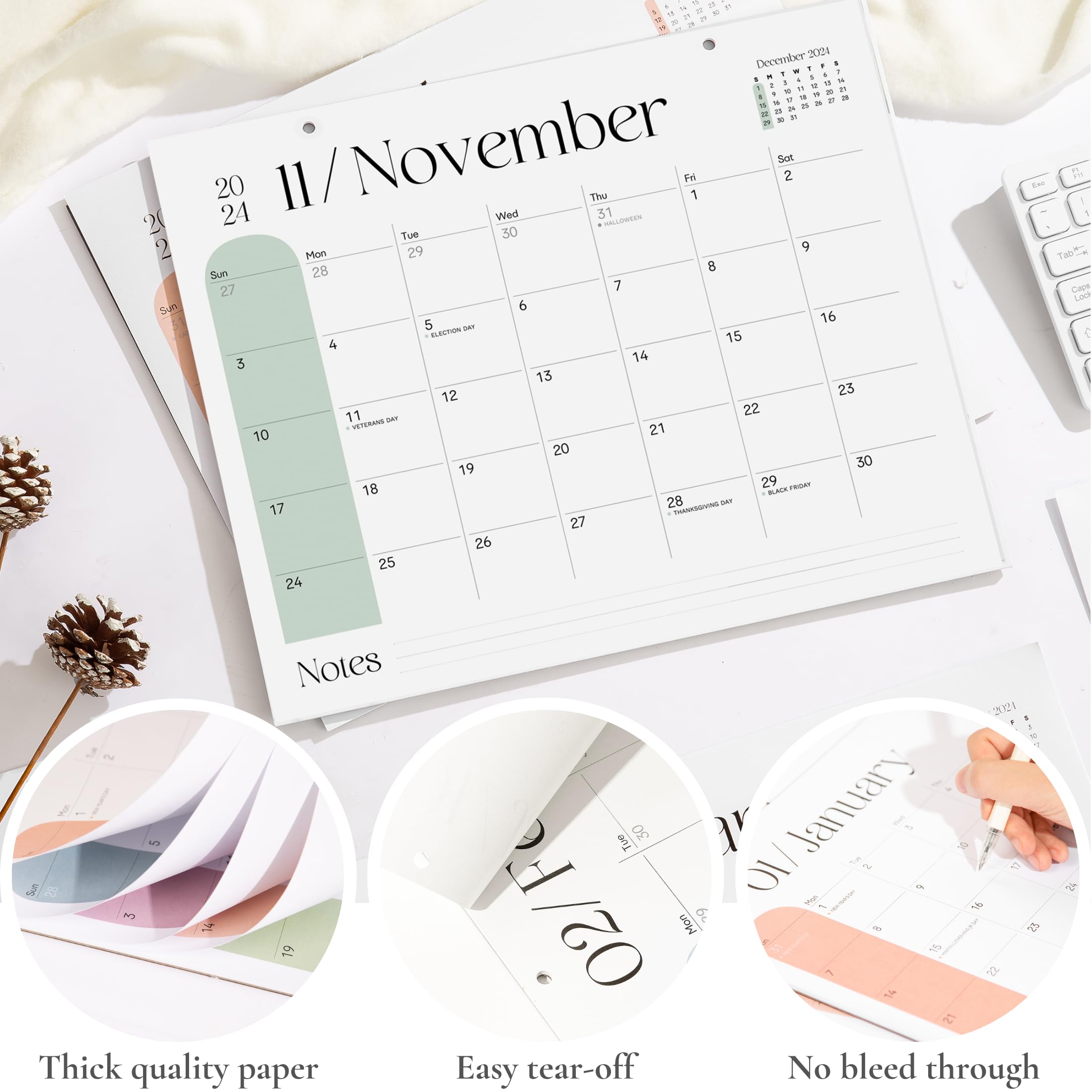 Snapklik.com : Vibrant Colored Arc Magnetic Calendar For Fridge 2024 ...