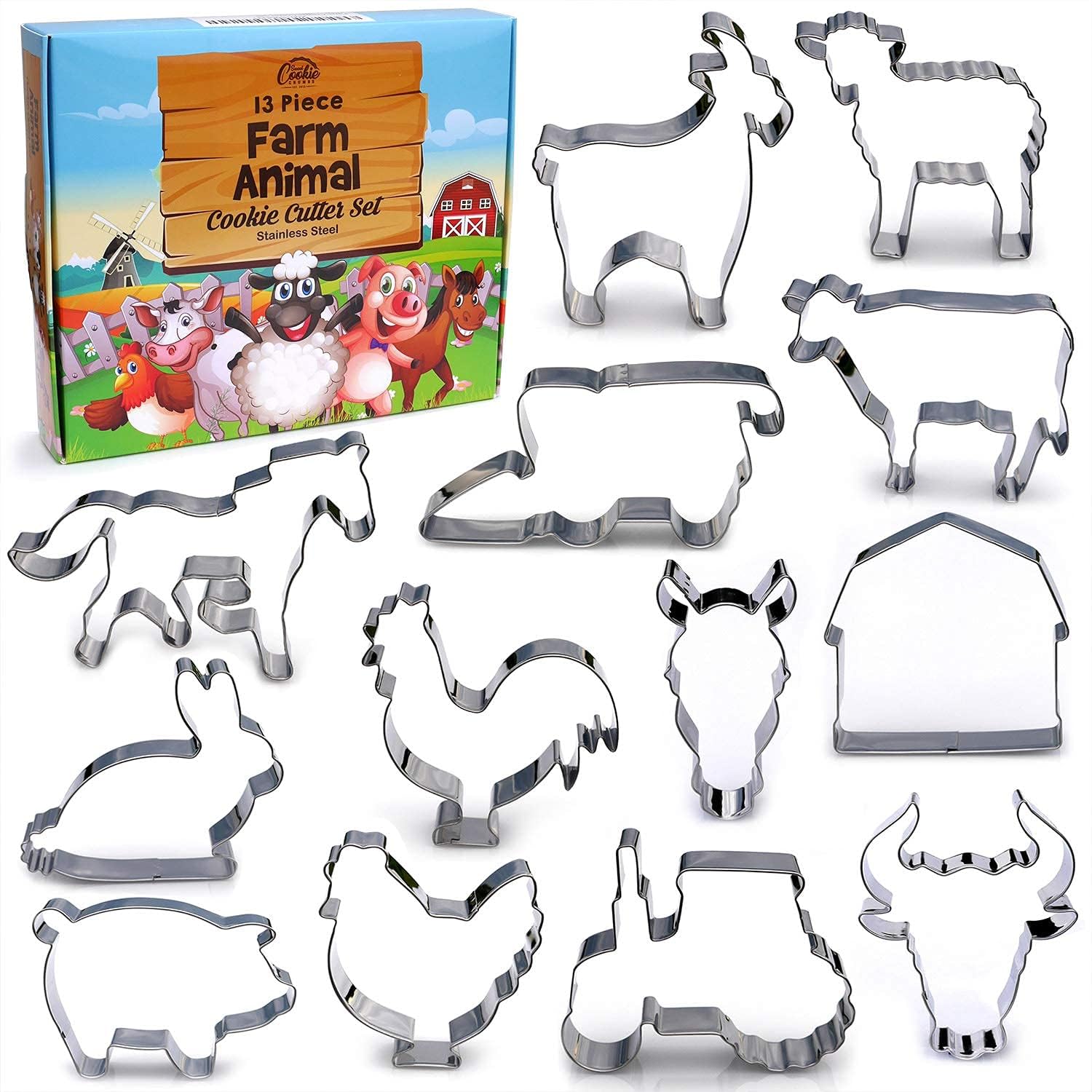 Amazon.com: BRBASAP Chicken Cookie Cutter Small Farm Animal Shape ...