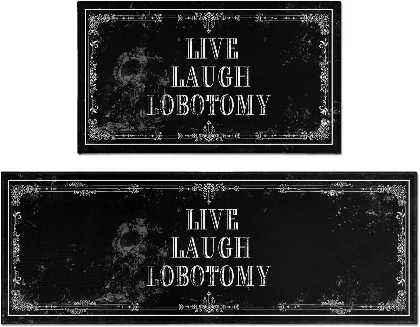 Amazon.com: Fuoxowk Goth Kitchen Mat Set of 2 - Non Slip Halloween ...