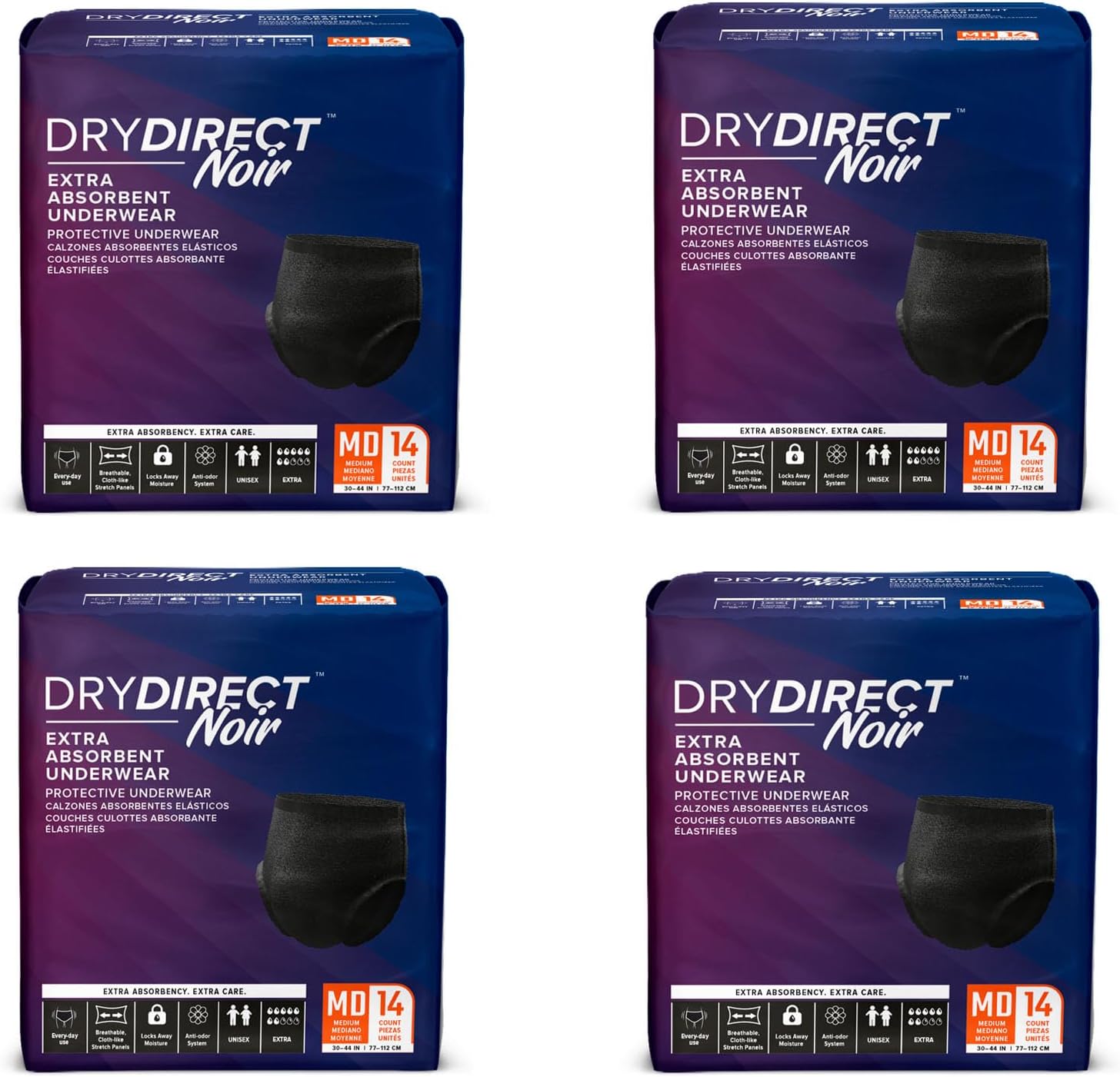 Amazon.com: Dry Direct Noir Ultimate Protective Underwear (Medium ...