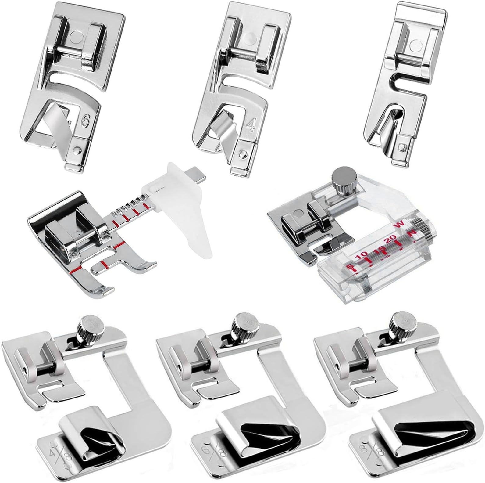 Amazon.com: Windman Sewing Hemming Set Includes 3Pcs Wide Hem Foot,3Pcs ...