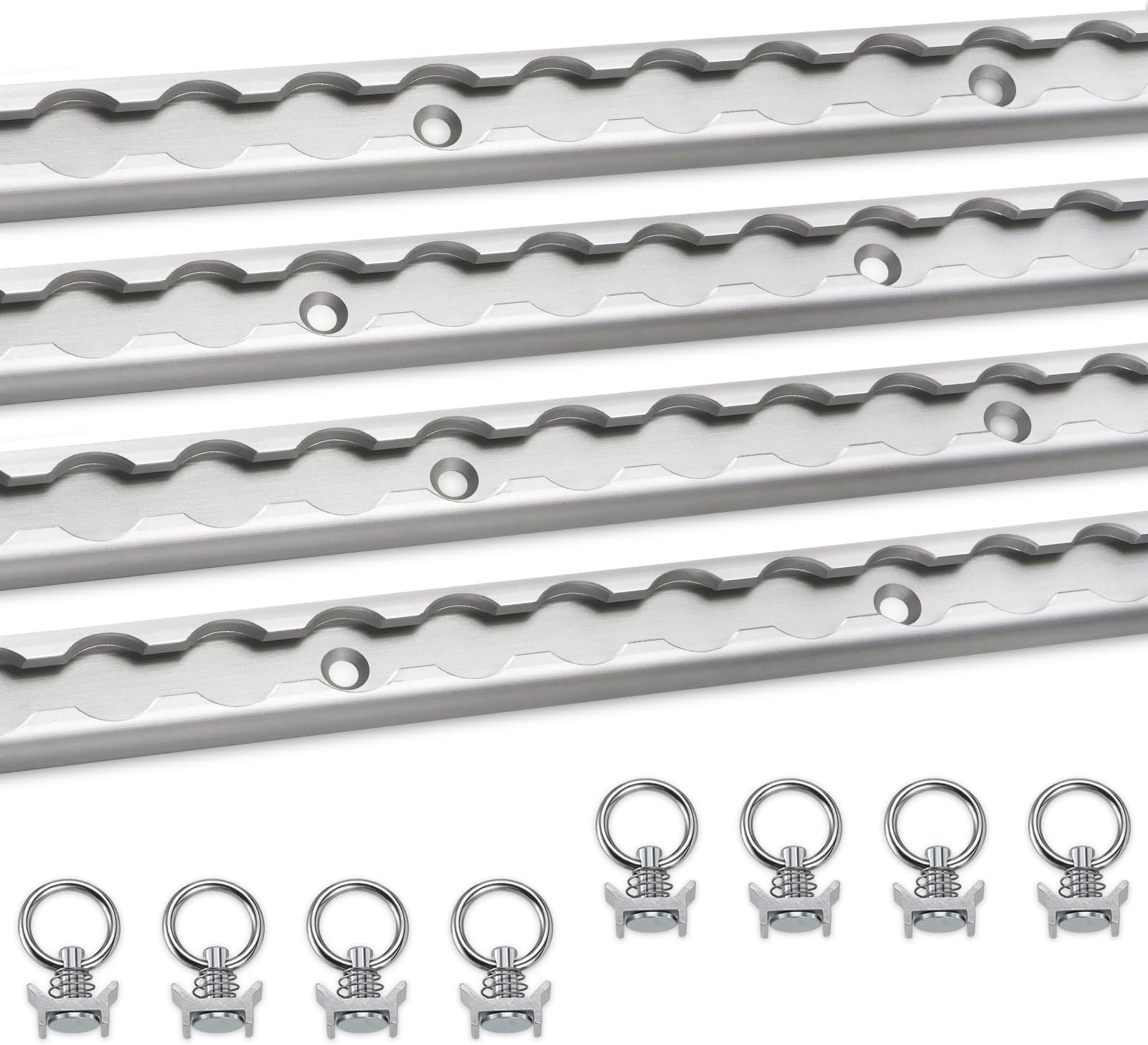 Amazon.com: SPARKWHIZ 4pcs 4ft Aluminum L Track Rail with 8pcs Single ...