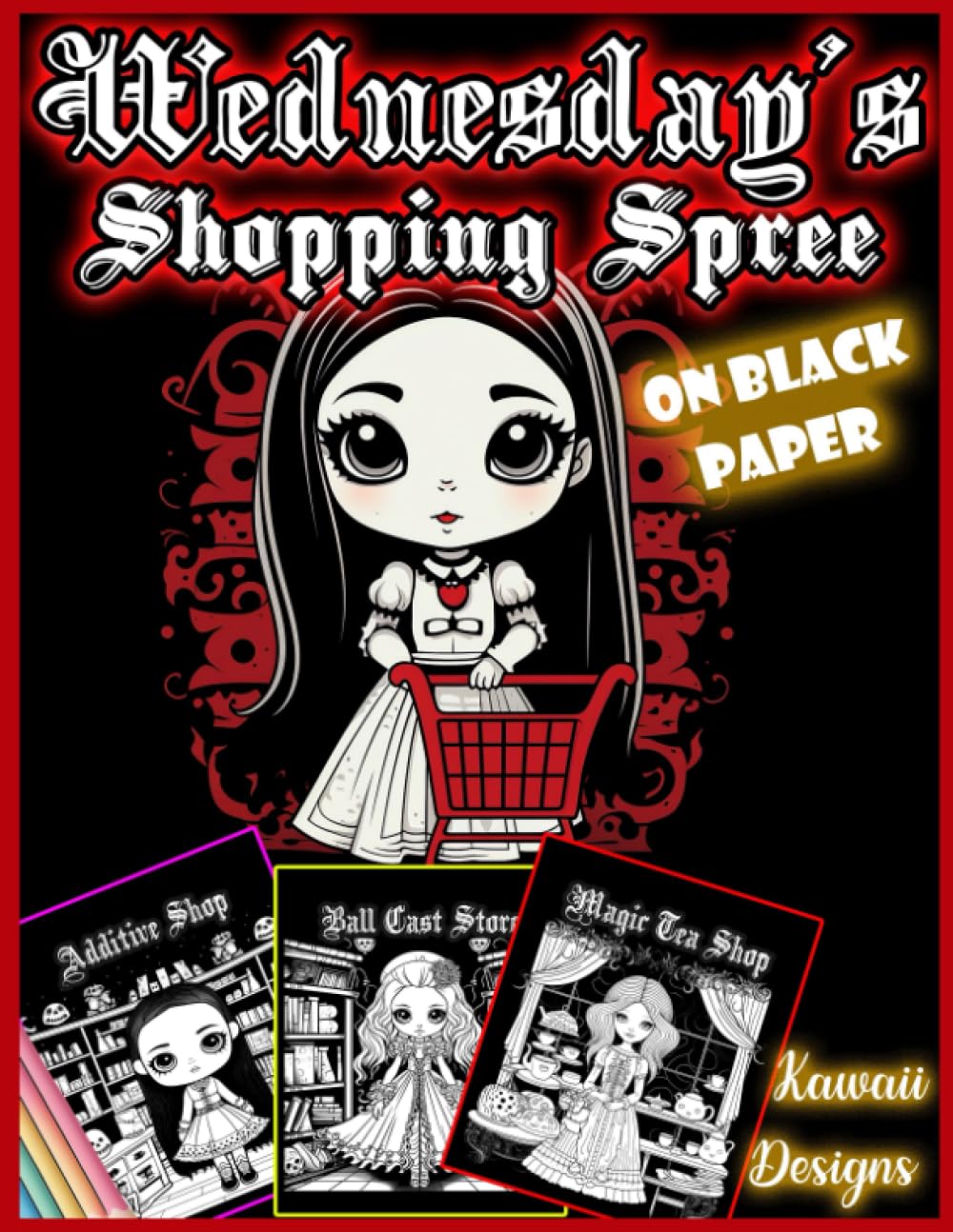 Amazon.com: Wednesday's Shopping Spree Coloring book: 30 Illustrated ...
