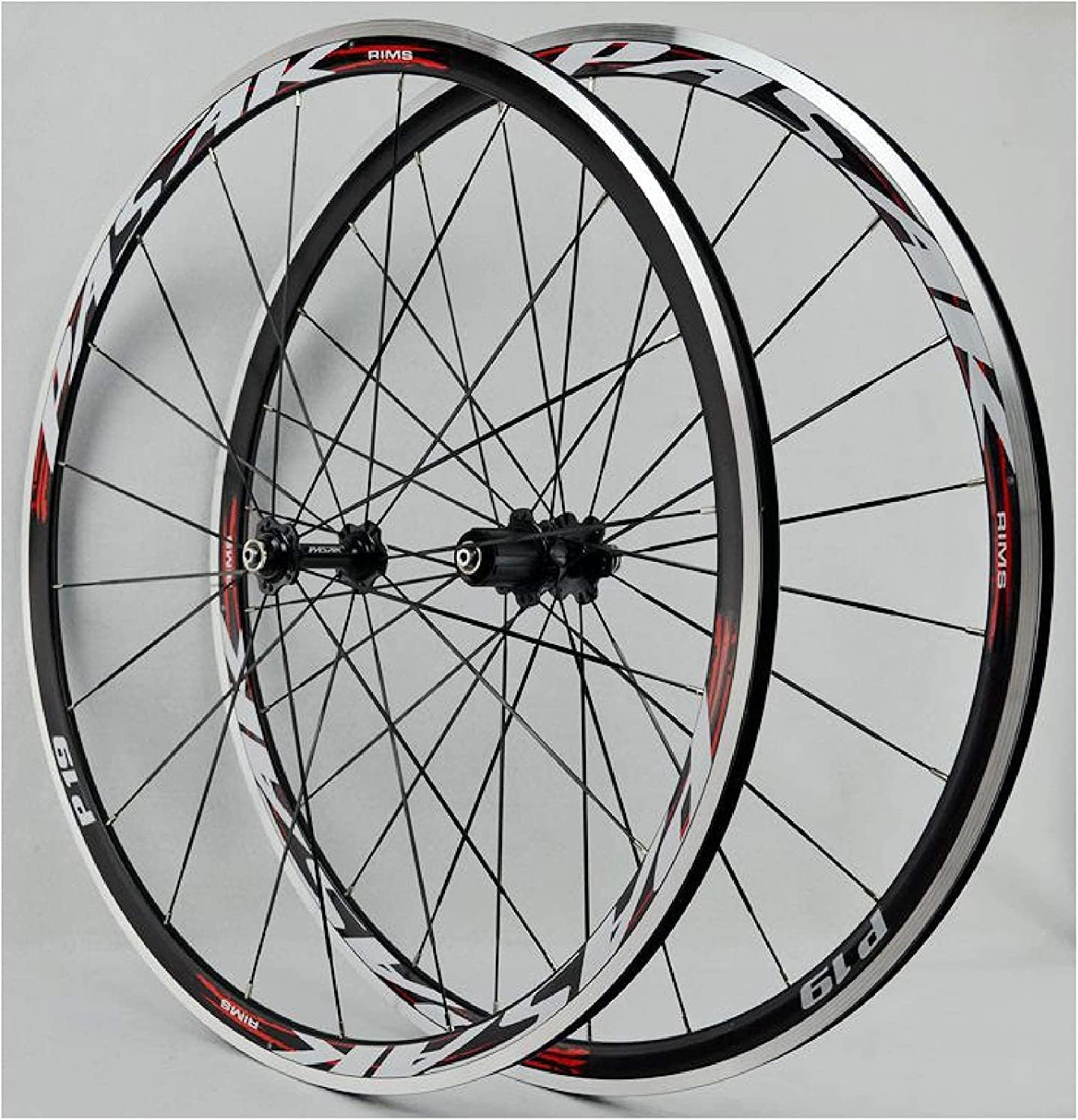 ZECHAO Bike Racing Wheelset 700C, V-Brake C-Brake Double Wall Aluminum ...