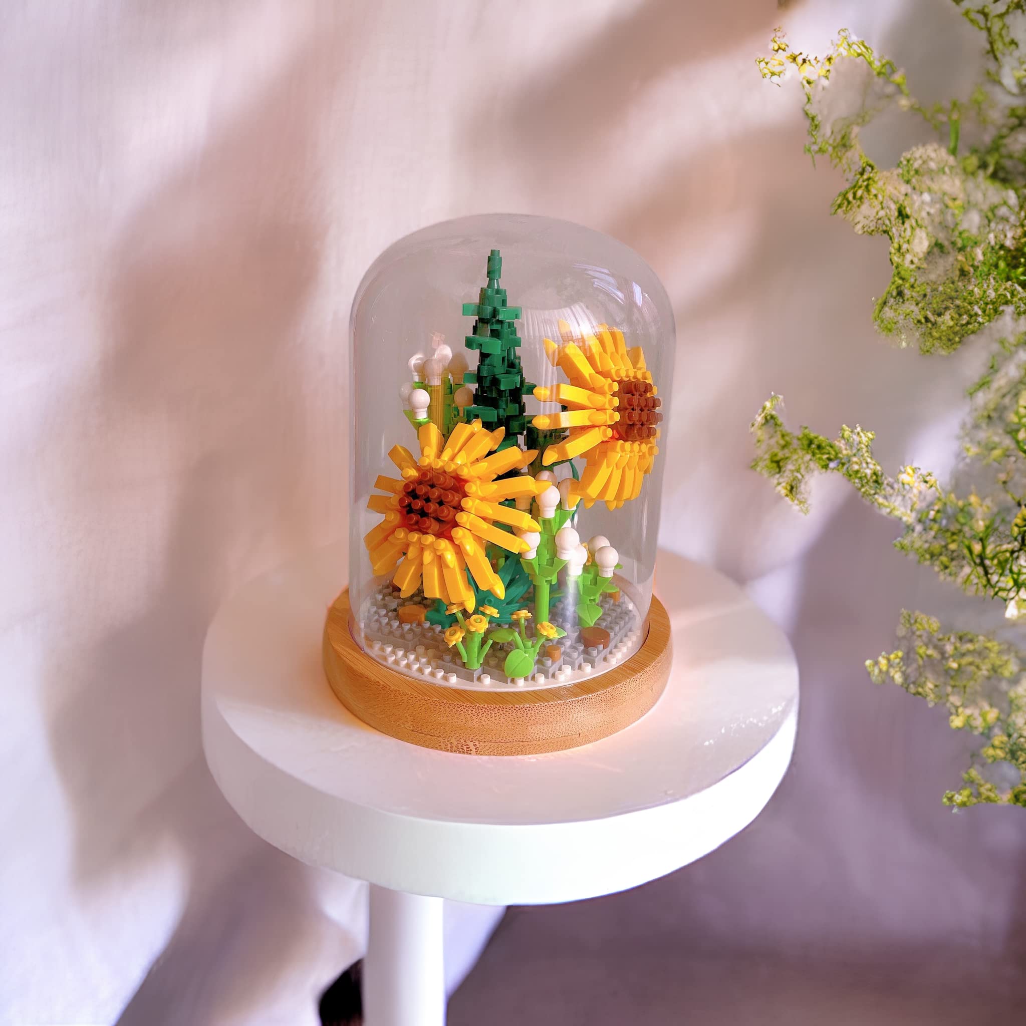 Artistic Blooms: Sunflower Bouquet Building Blocks Set Mini Bricks ...