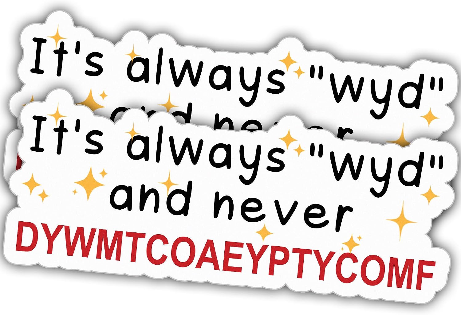 Amazon.com: (2pcs) Book Lover Stickers Smut It's Always WYD and Never ...