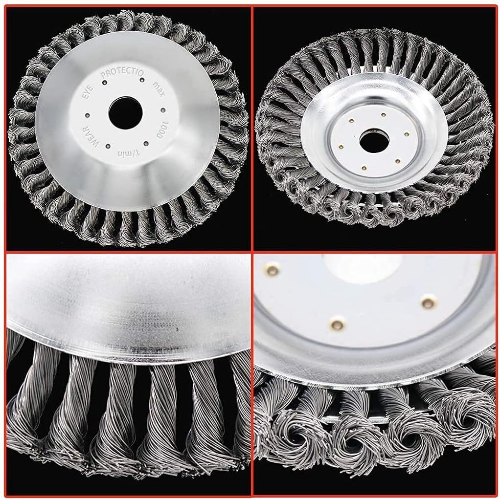 6 inch Rotary weed brush Joint Twist Knot Steel Wire Wheel Brush Disc ...