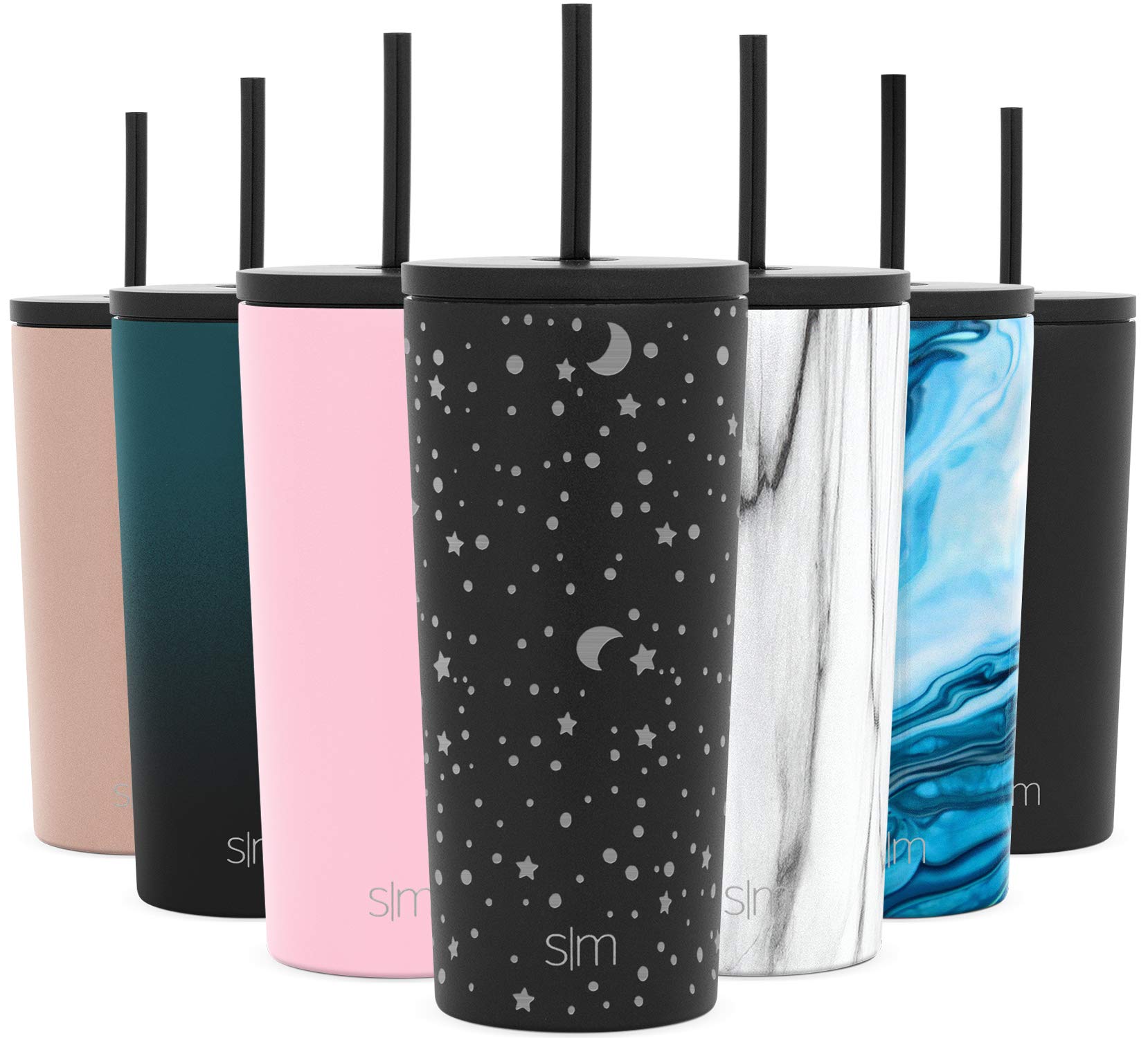 Buy Simple Modern Insulated Tumbler with Lid and Straw | Iced Coffee ...