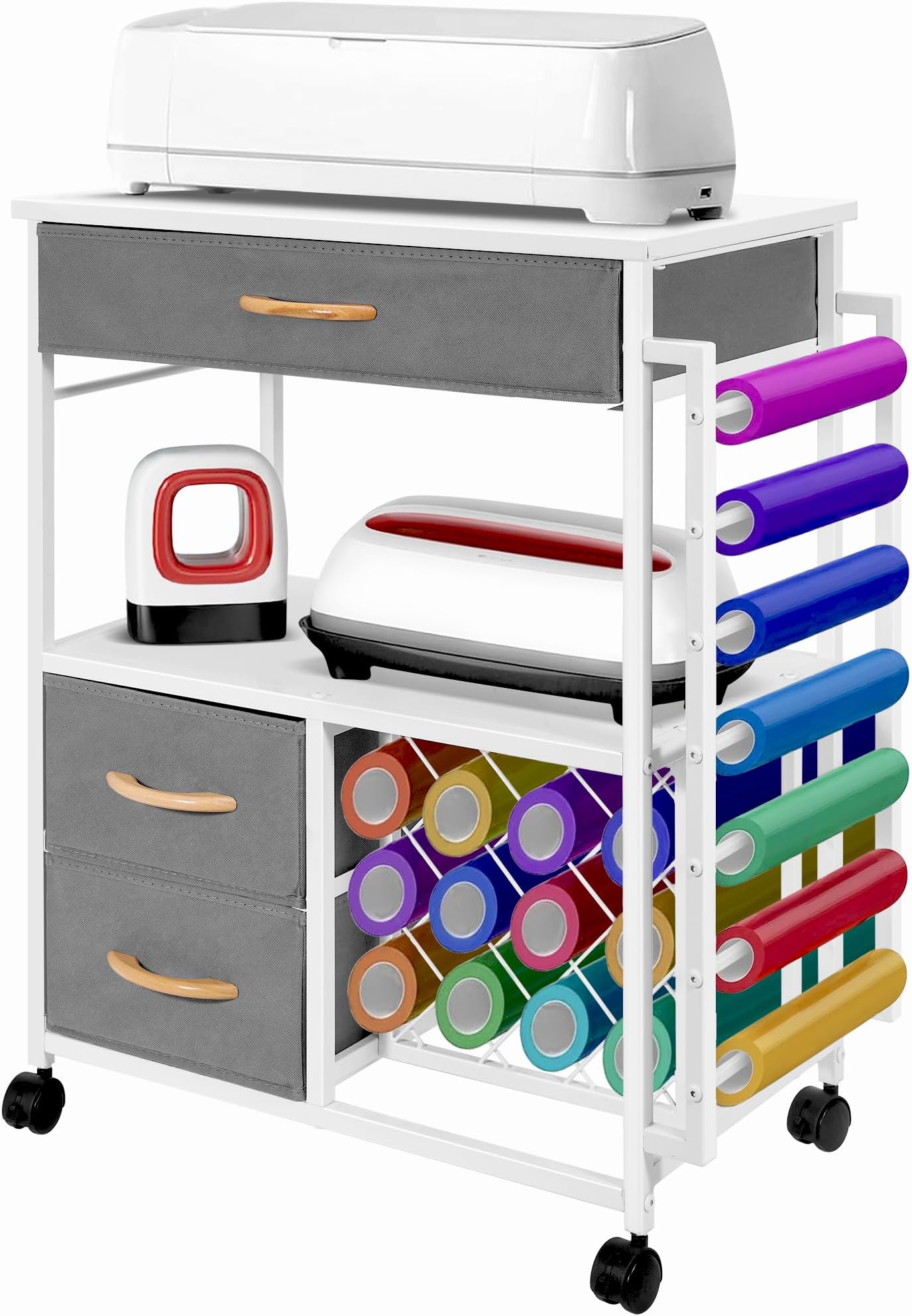 Amazon.com: Craft Cart and Storage Table Compatible with Cricut Machine ...