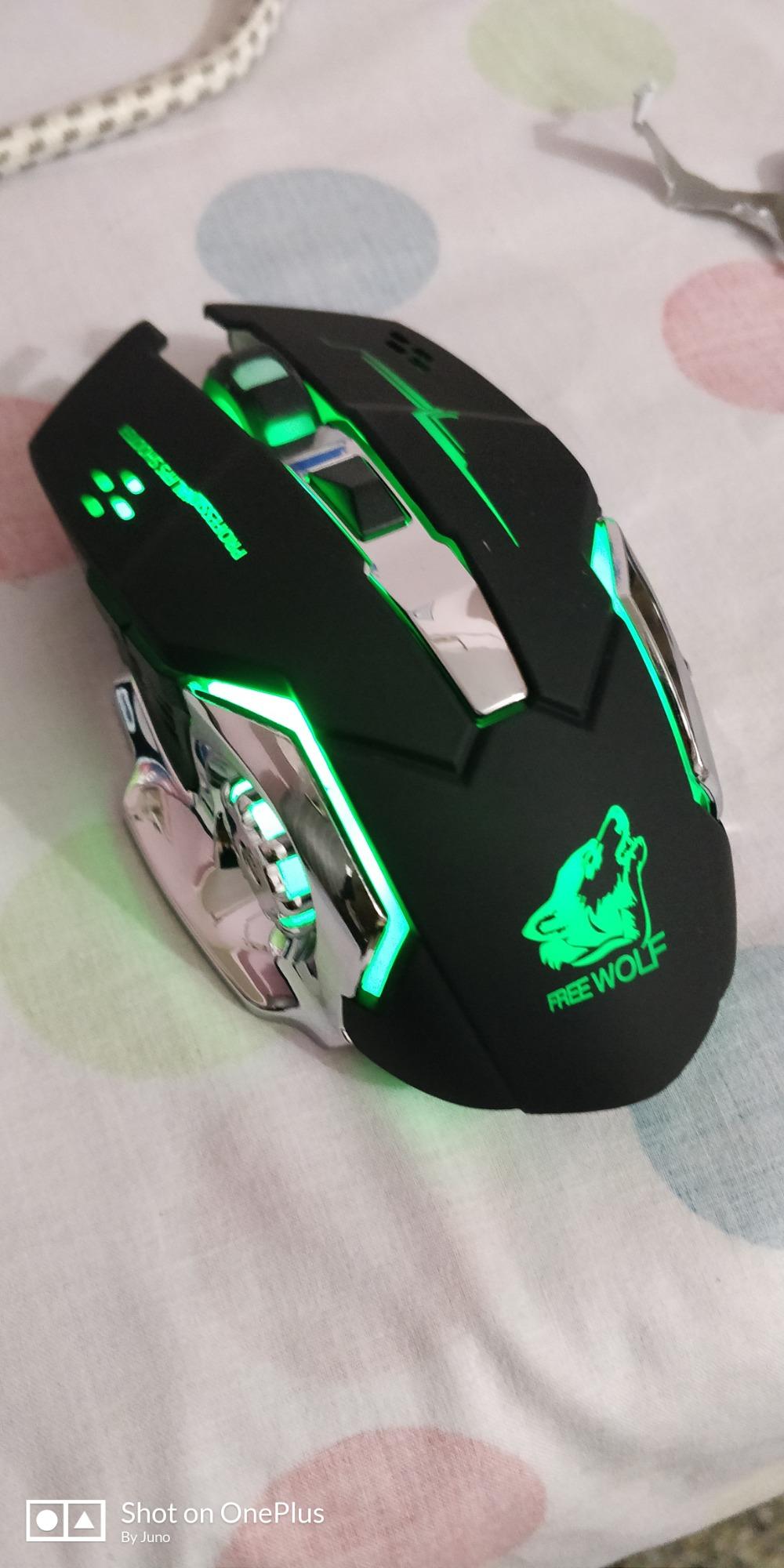 Amazon.in: Buy Leoie Rechargeable Wireless Silent LED Backlit Gaming ...