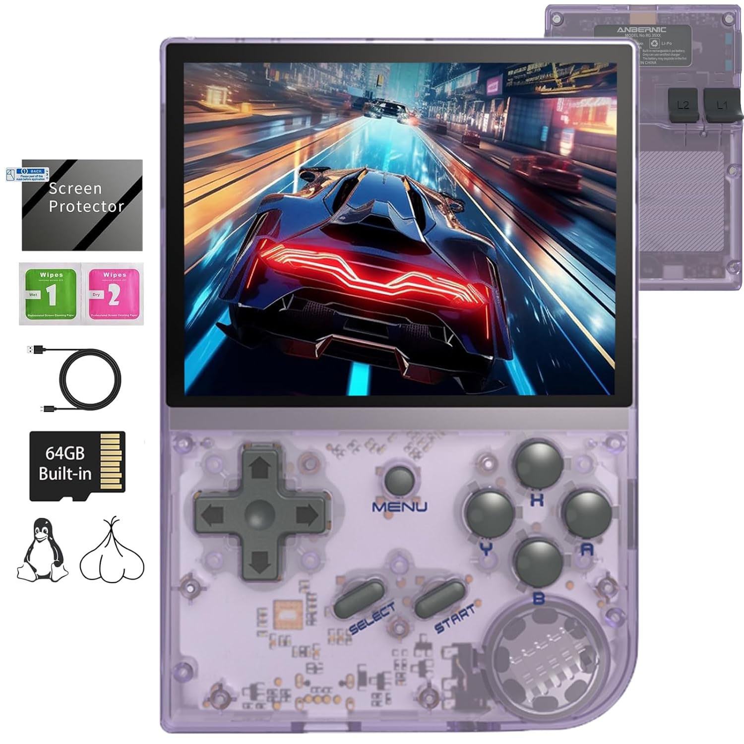 Amazon.com: RG35XX Retro Gaming Consoles Handheld Game Console 3.5 inch ...