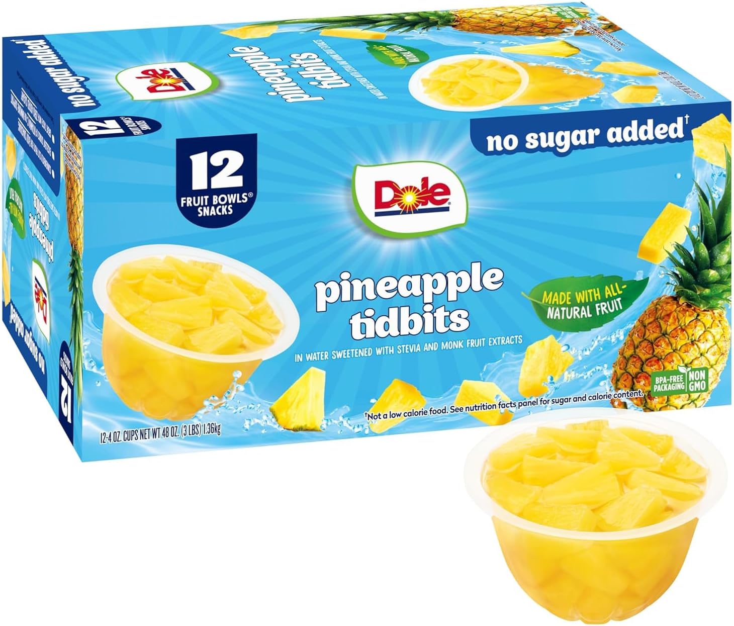 Amazon.com : Dole Fruit Bowls Mandarin Oranges in 100% Juice Snacks ...