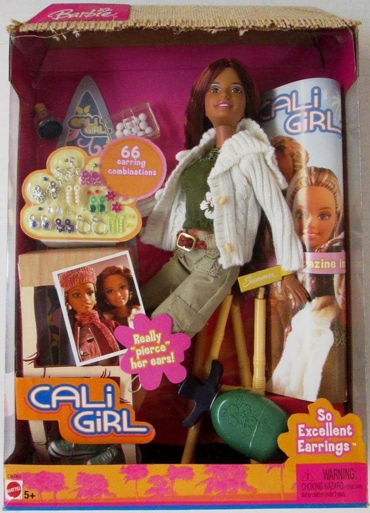 Amazon.com: Barbie So Excellent Cali Girl - Summer Doll with Ear ...