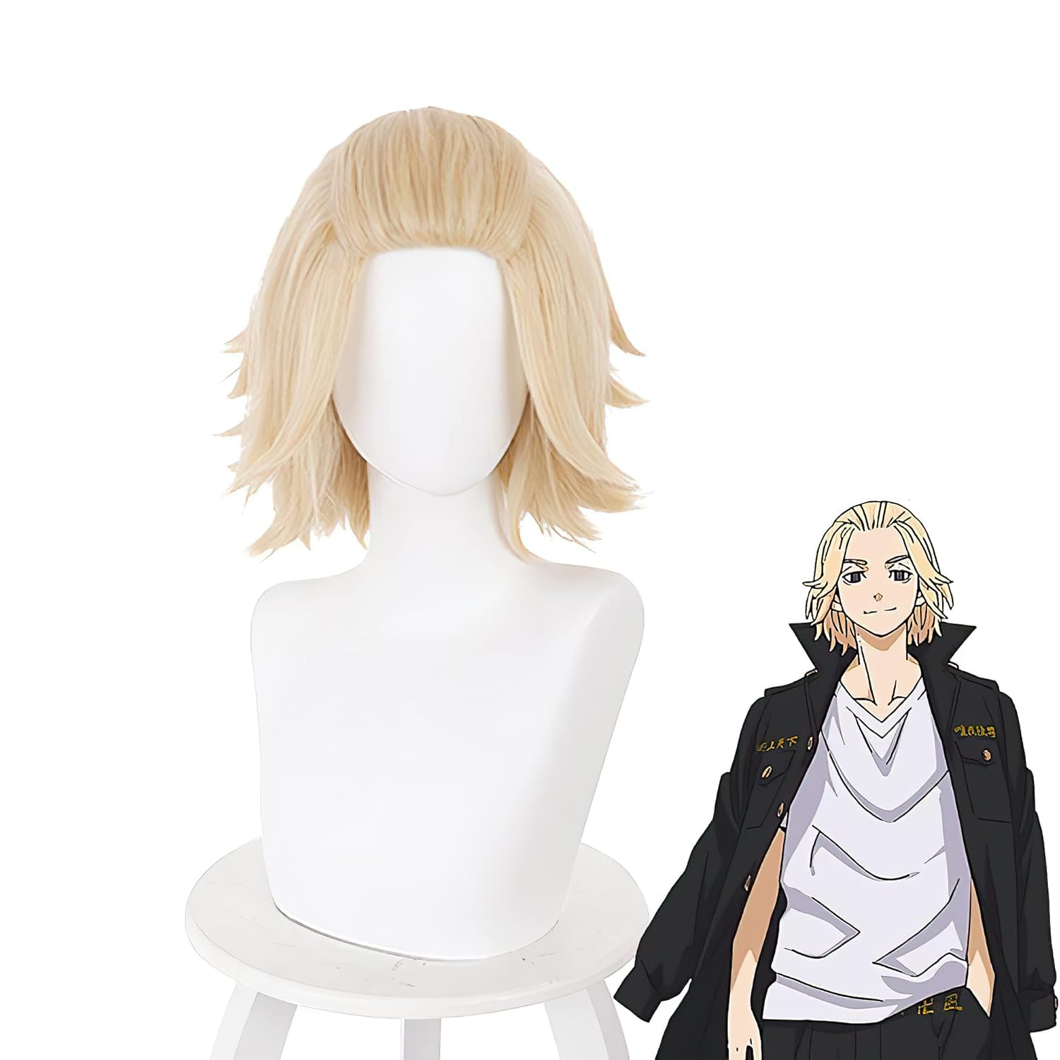 Amazon.com: Mbpersist Anime Cosplay Wigs Japan Tokyo Hero Revengers ...