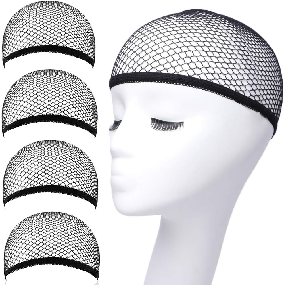 Amazon.com: Wig Caps, ANNELBEL 4PCS Black Mesh Wig Cap Net, Closed End ...
