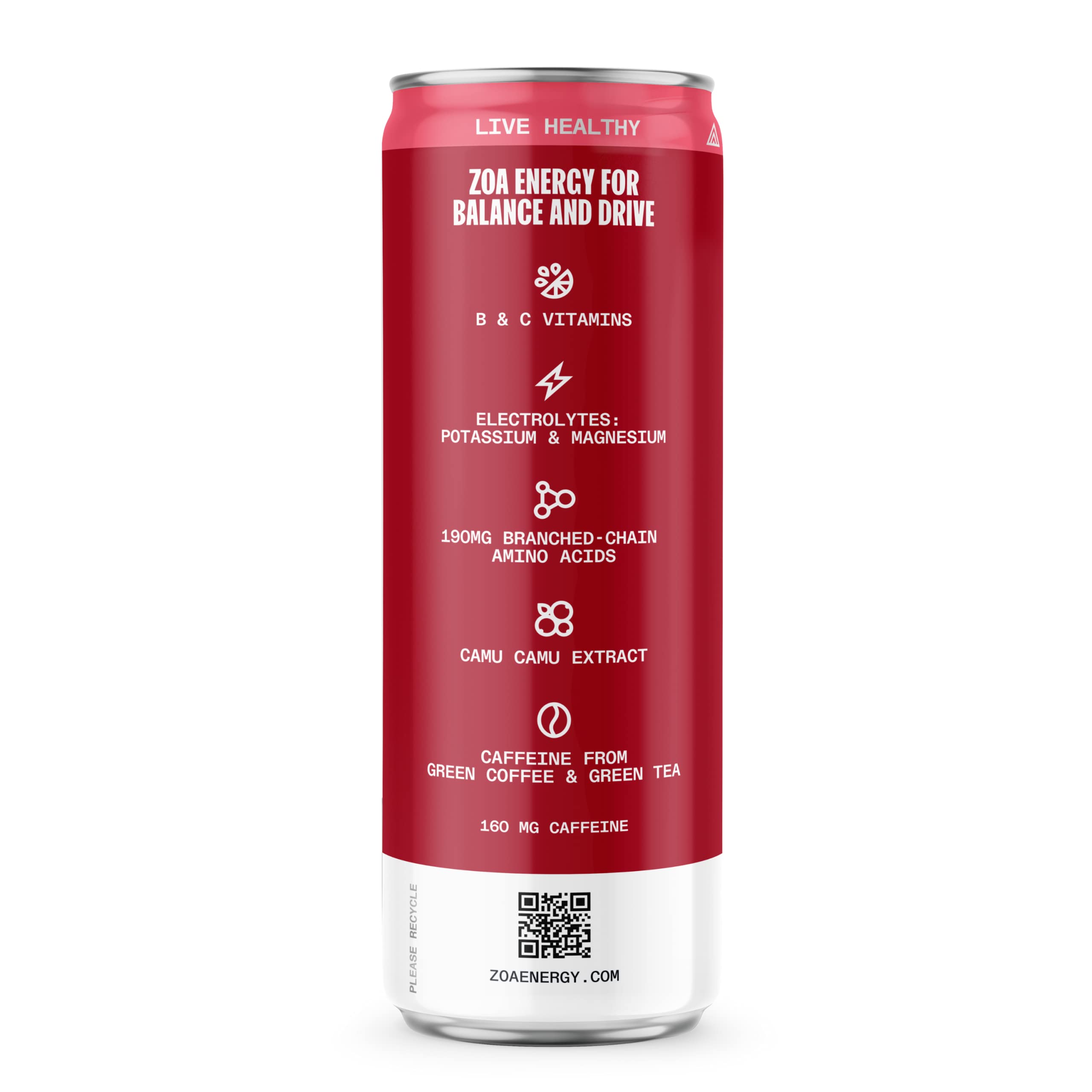 Snapklik.com : ZOA Zero Sugar Energy Drinks, Cherry Limeade - Clean ...